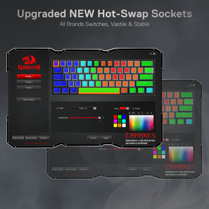 Redragon K644 SE 60% Wired RGB Hot-Swappable Gaming Keyboard – Redragonshop