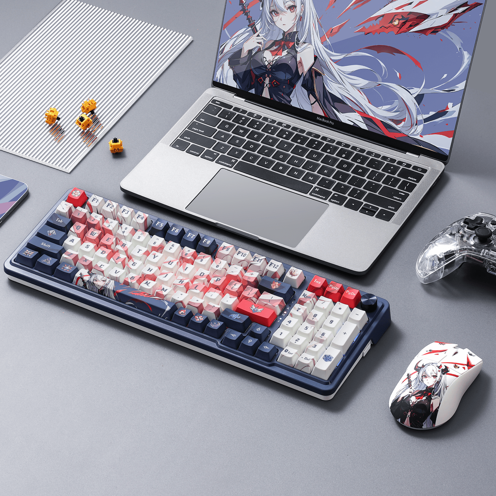 Redragon EISA K686 & M916 Tri-Mode Anime Gaming Keyboard and Mouse ...