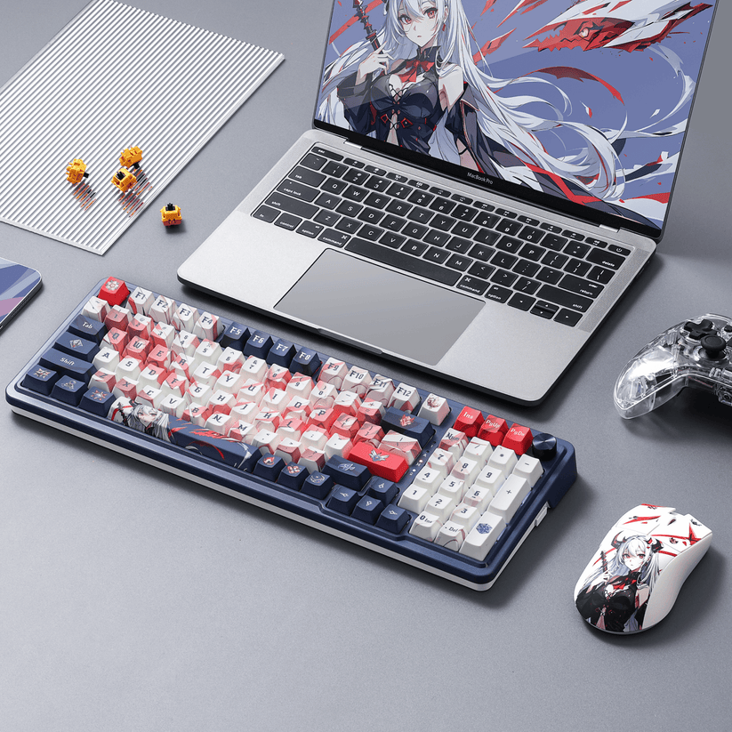 Redragon EISA K686 & M916 Tri-Mode Anime Gaming Keyboard and Mouse ...
