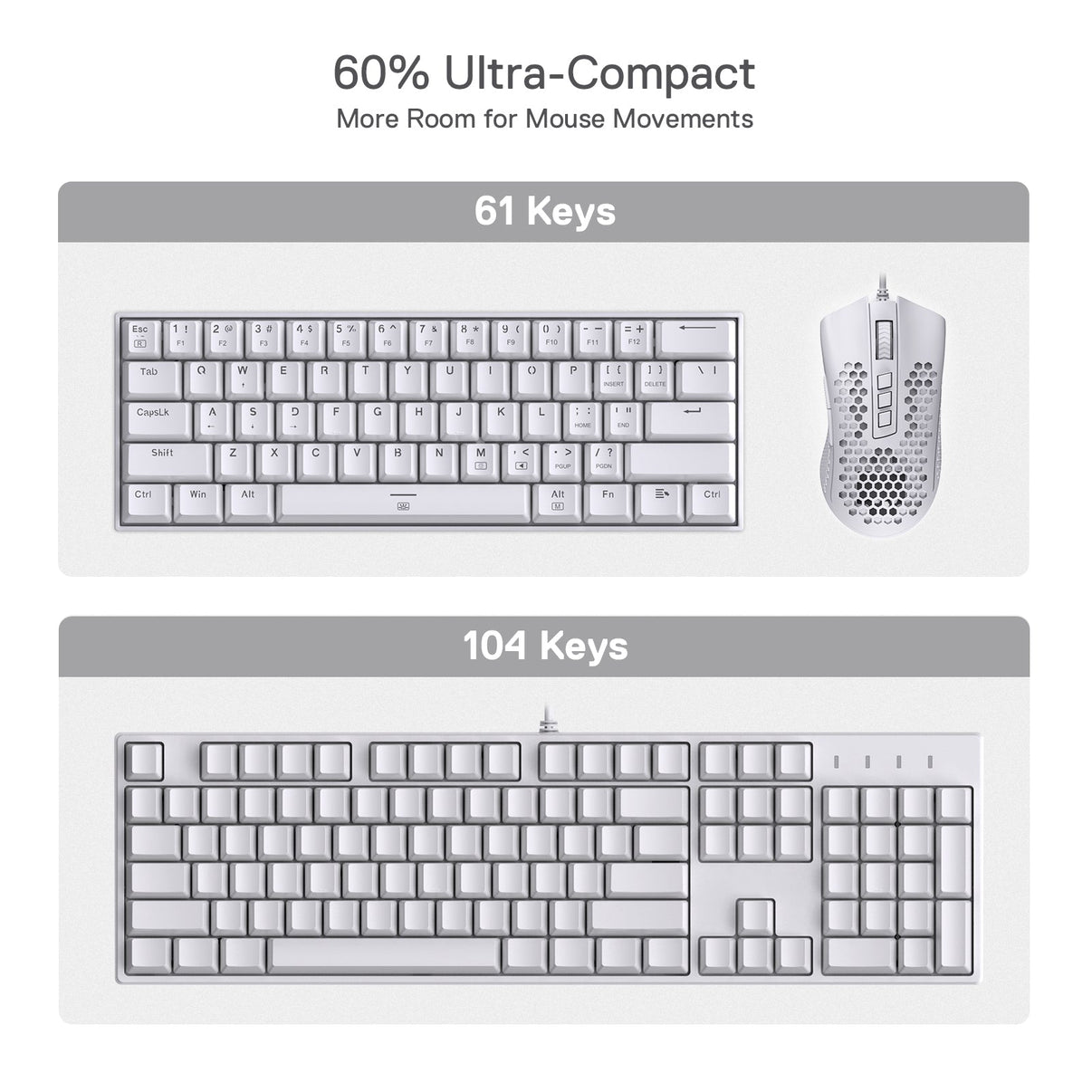 DRAGONBORN K630 Wired RGB 60% Mechanical Keyboard (Open-box) – Redragonshop