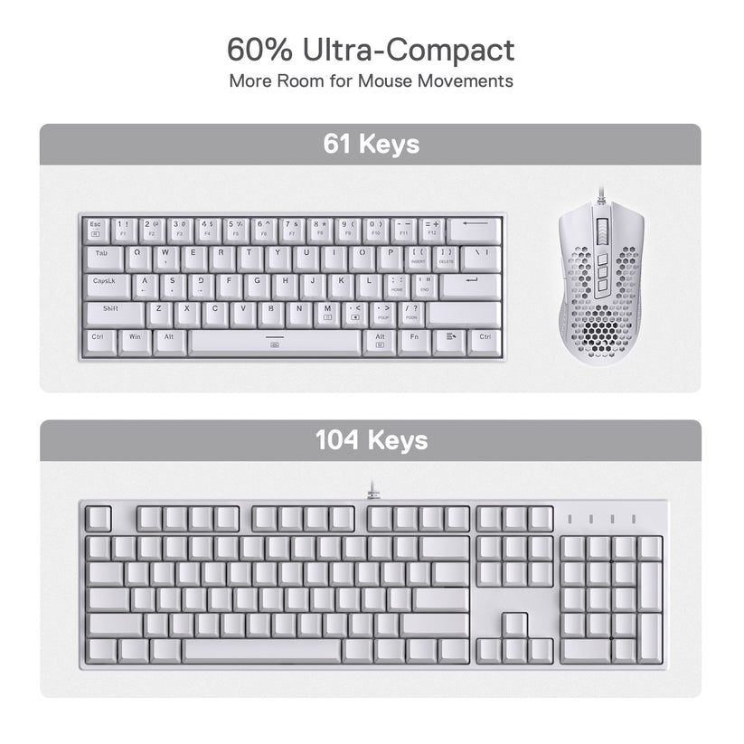 DRAGONBORN K630 Wired RGB 60% Mechanical Keyboard (Open-box) – Redragonshop