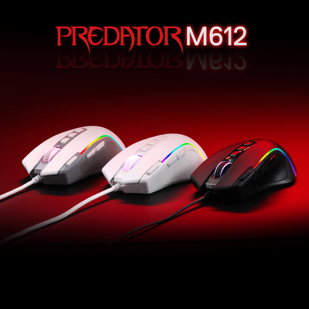 Redragon M612 Predator RGB Gaming-Maus mit Kabel | Optische Maus mit ...