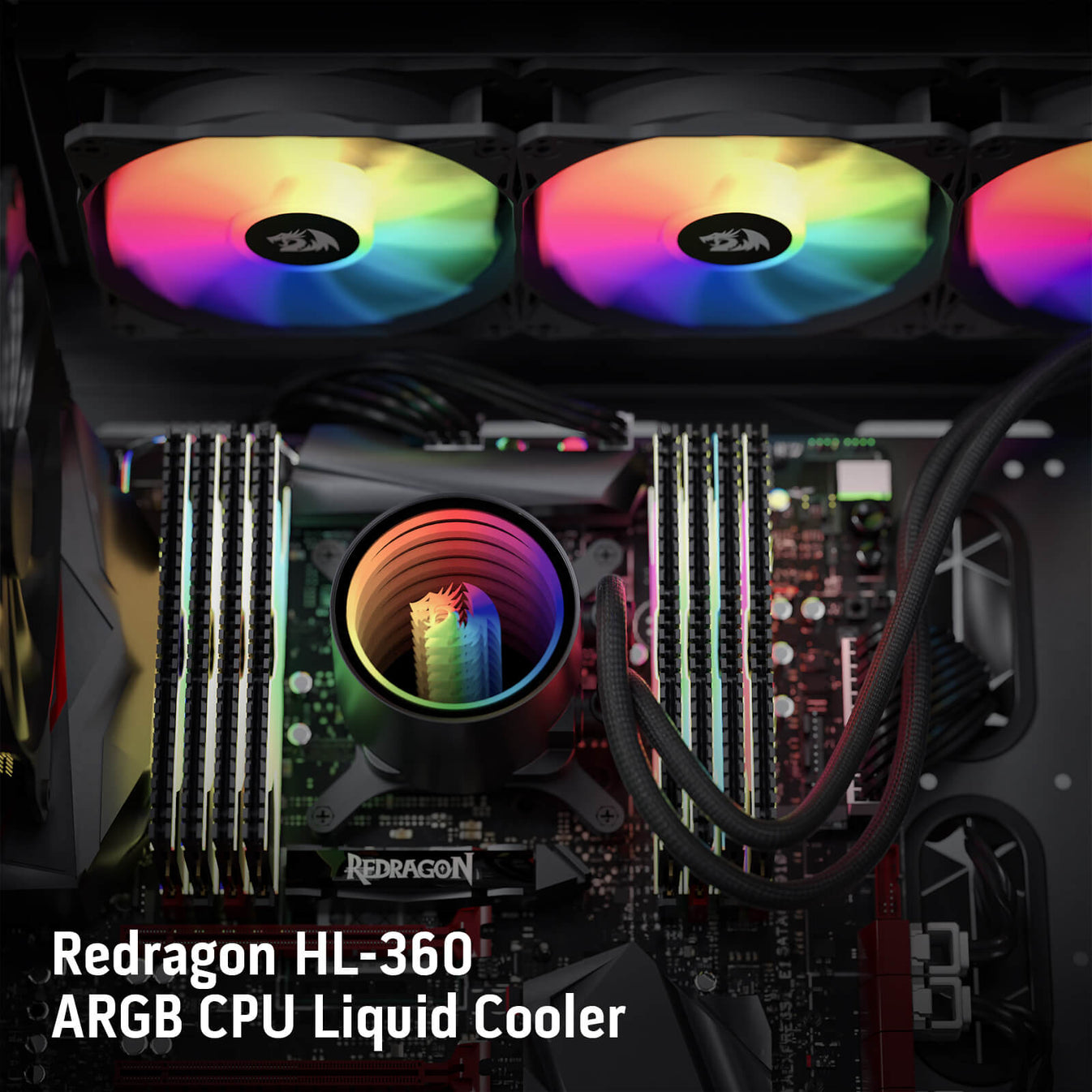 Redragon ARGB Liquid Cooling System with 3300 RPM Radiator – Redragonshop