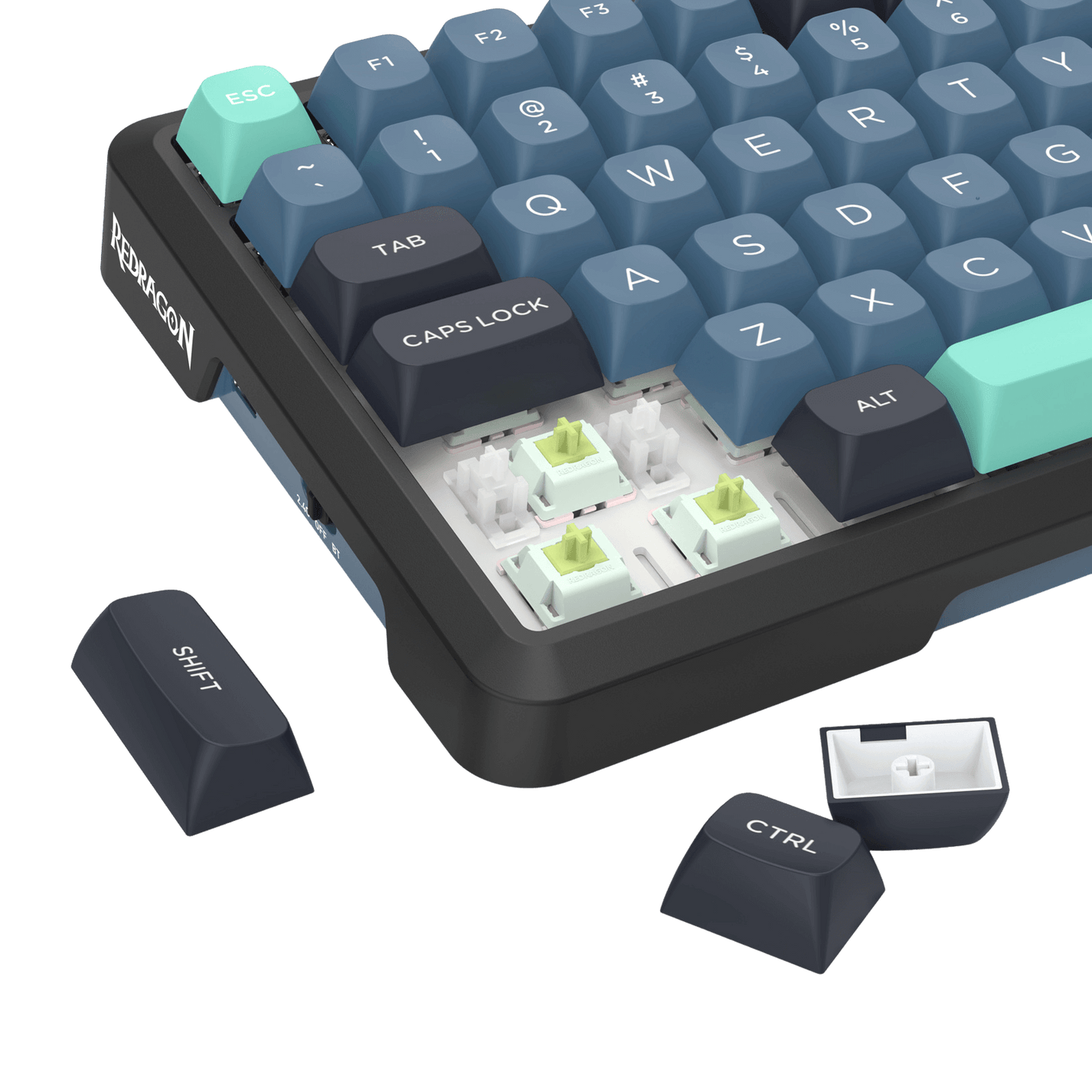 Redragon BEHEMOTH K724 PRO 81 Keys OEM Profile Gasket RGB Gaming Keyboard w/Smart Screen & Knob ...