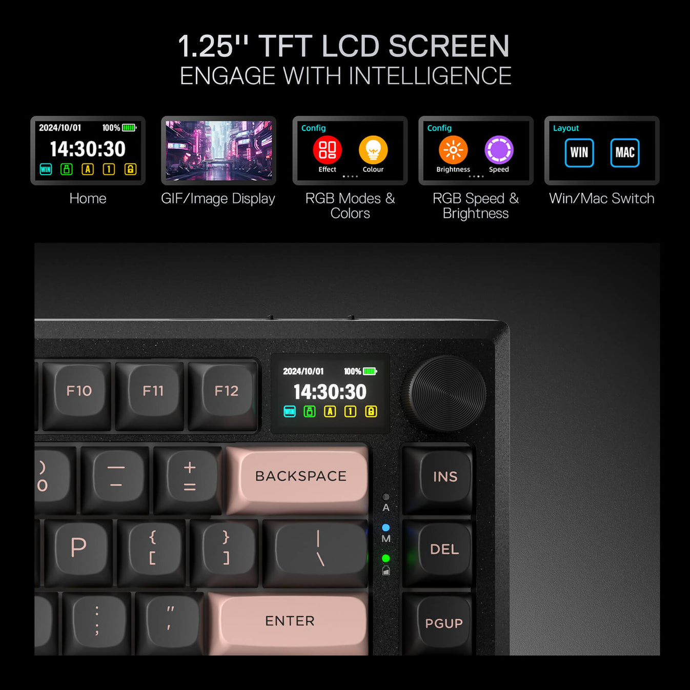 Redragon ECLIPSE K720 PRO 75% CNC Aluminum Gasket Gaming Keyboard ...