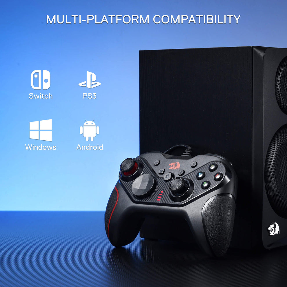 Redragon RIFT G710 Wired Gaming Controller | Works For Switch, PS3, PC ...