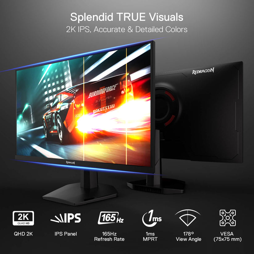 Redragon 27" 144hz/165HZ Gaming Monitor with 1ms Response Time ...