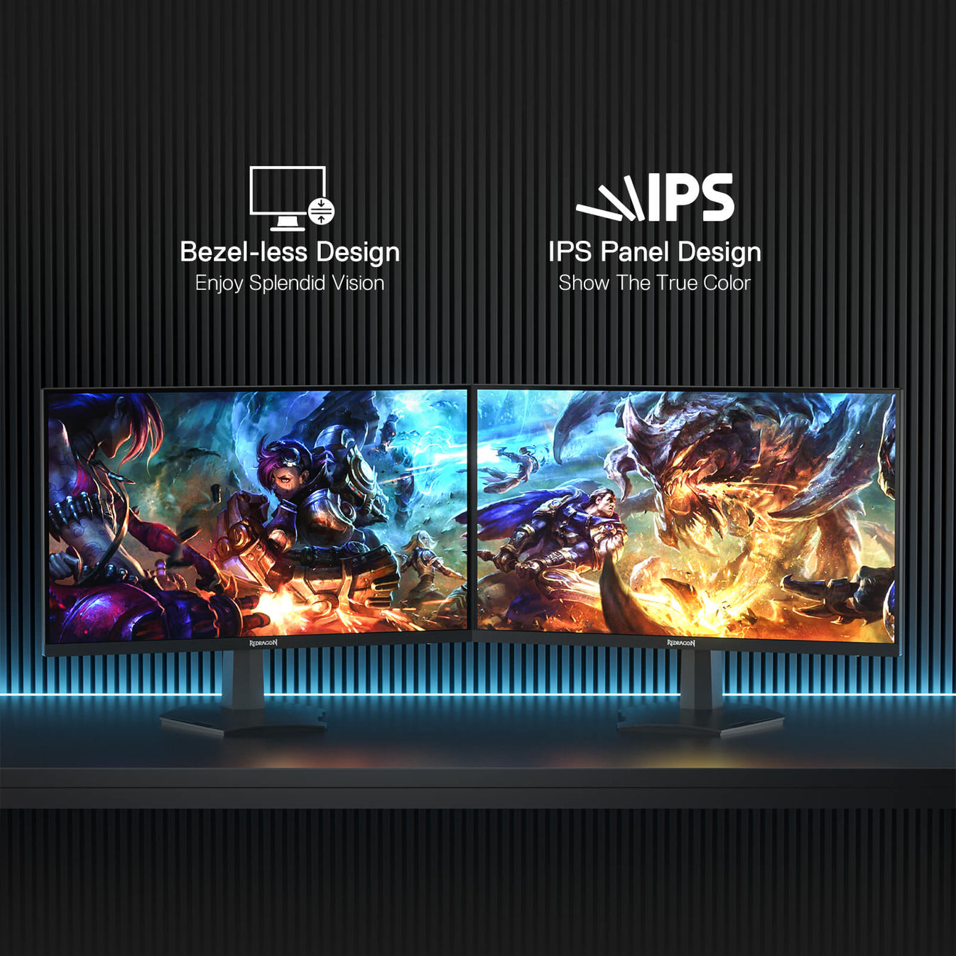 Redragon 27" 144hz/165HZ Gaming Monitor with 1ms Response Time ...