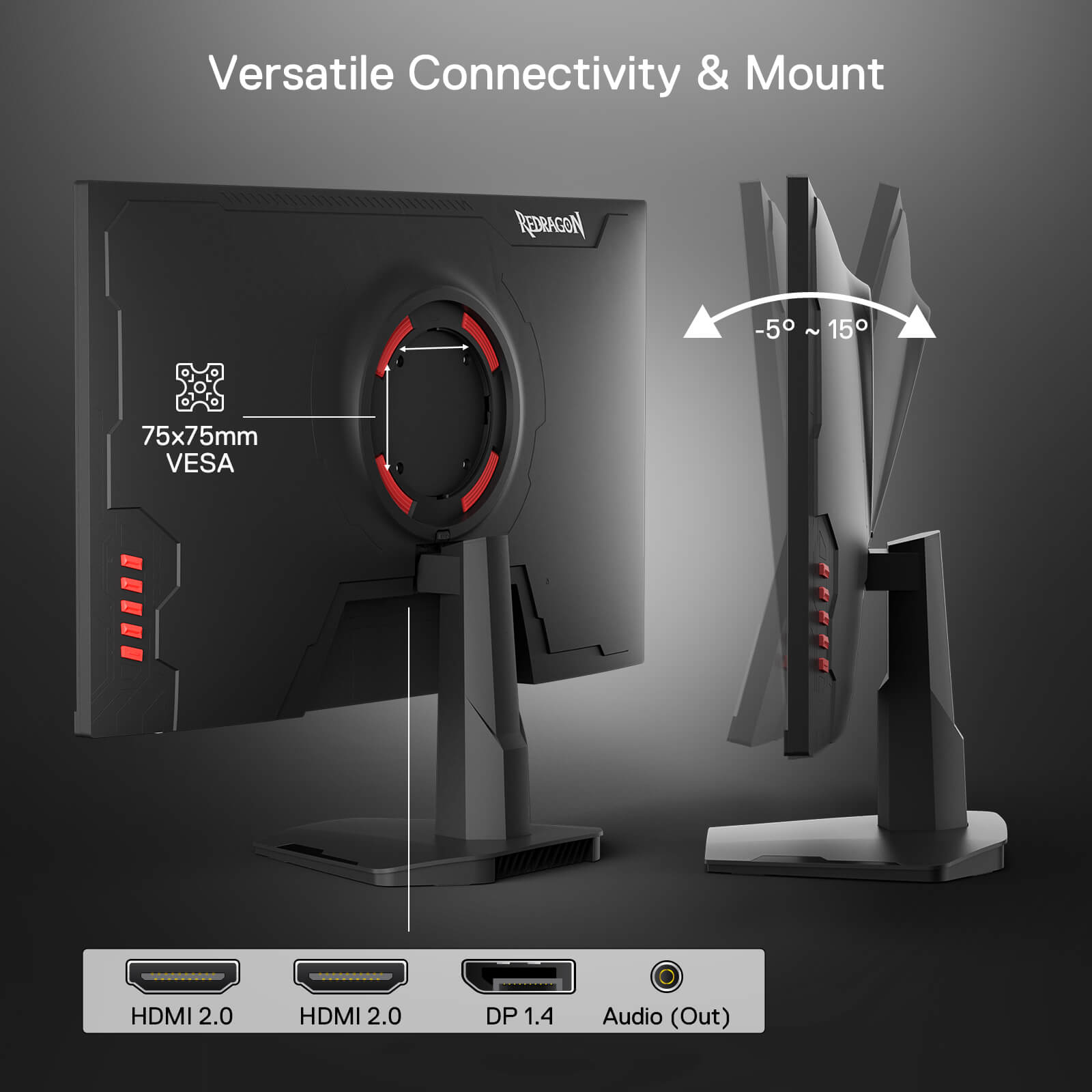 Redragon 27" 144hz/165HZ Gaming Monitor with 1ms Response Time ...