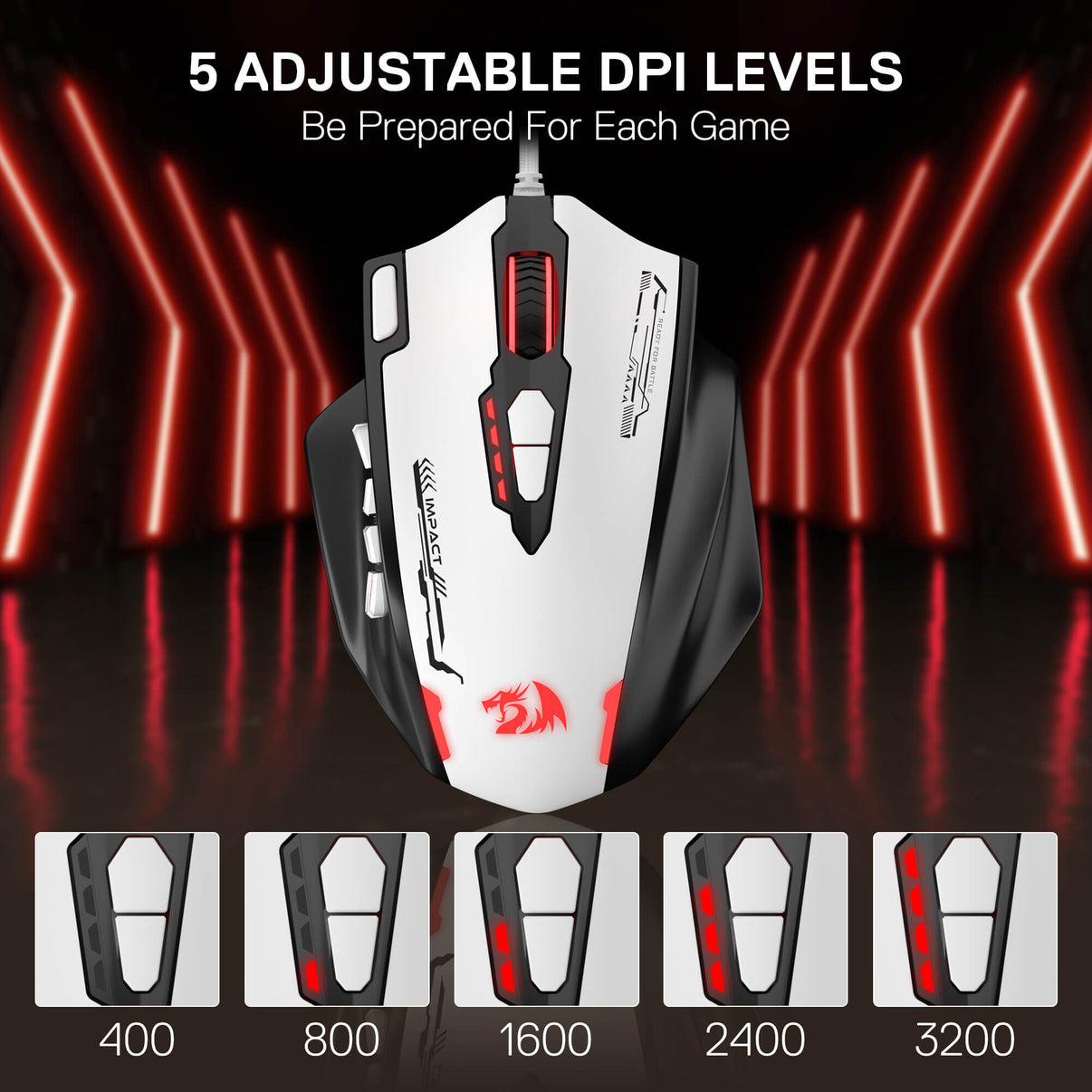 Redragon IMPACT M908 SE RGB MMO Gaming Mouse with 18 Programmable ...