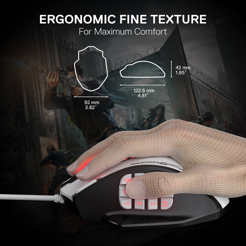 Redragon IMPACT M908 SE RGB MMO Gaming Mouse with 18 Programmable ...