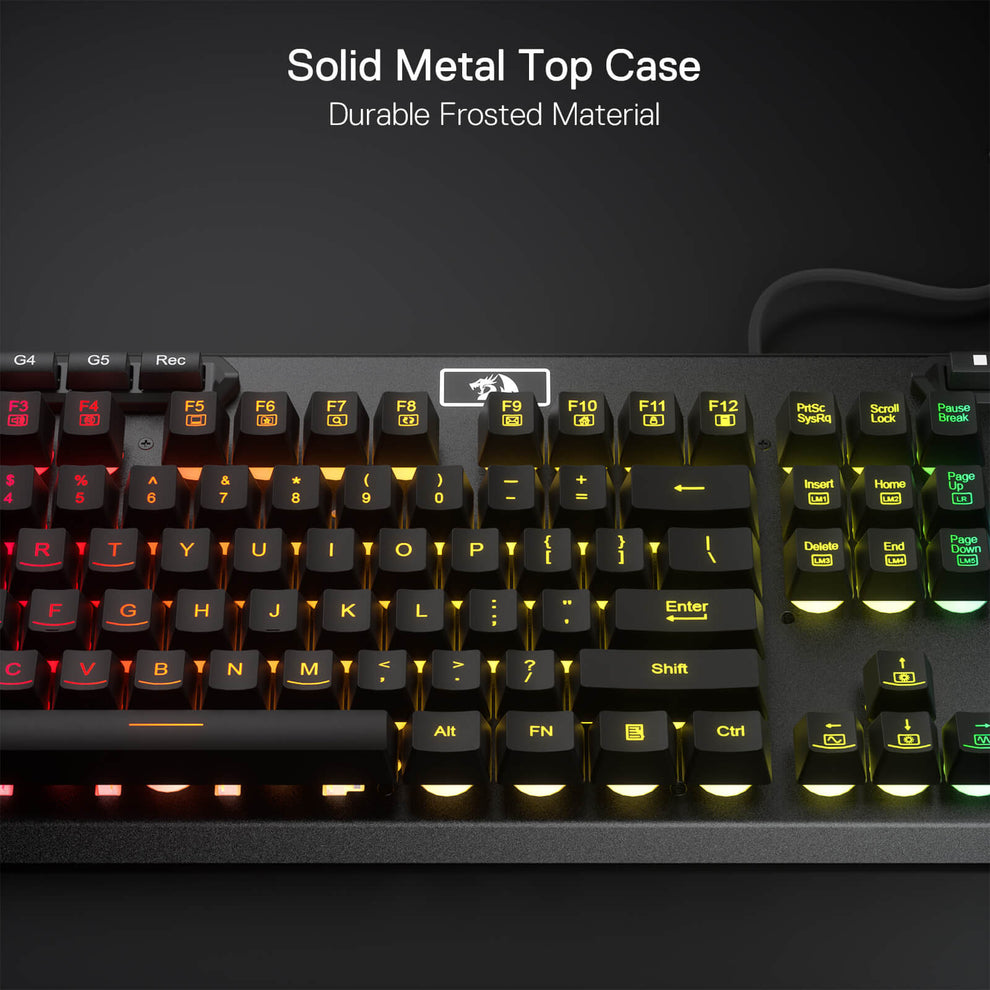 Redragon ADITYA K513 Membrane Gaming Keyboard w/ 5 On-Board Macro Keys ...