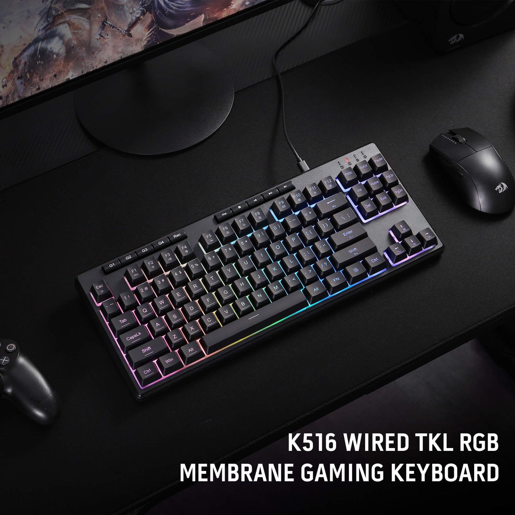 Redragon SHIVA K516 87 Keys TKL Wired Mechanical Gaming Keyboard ...