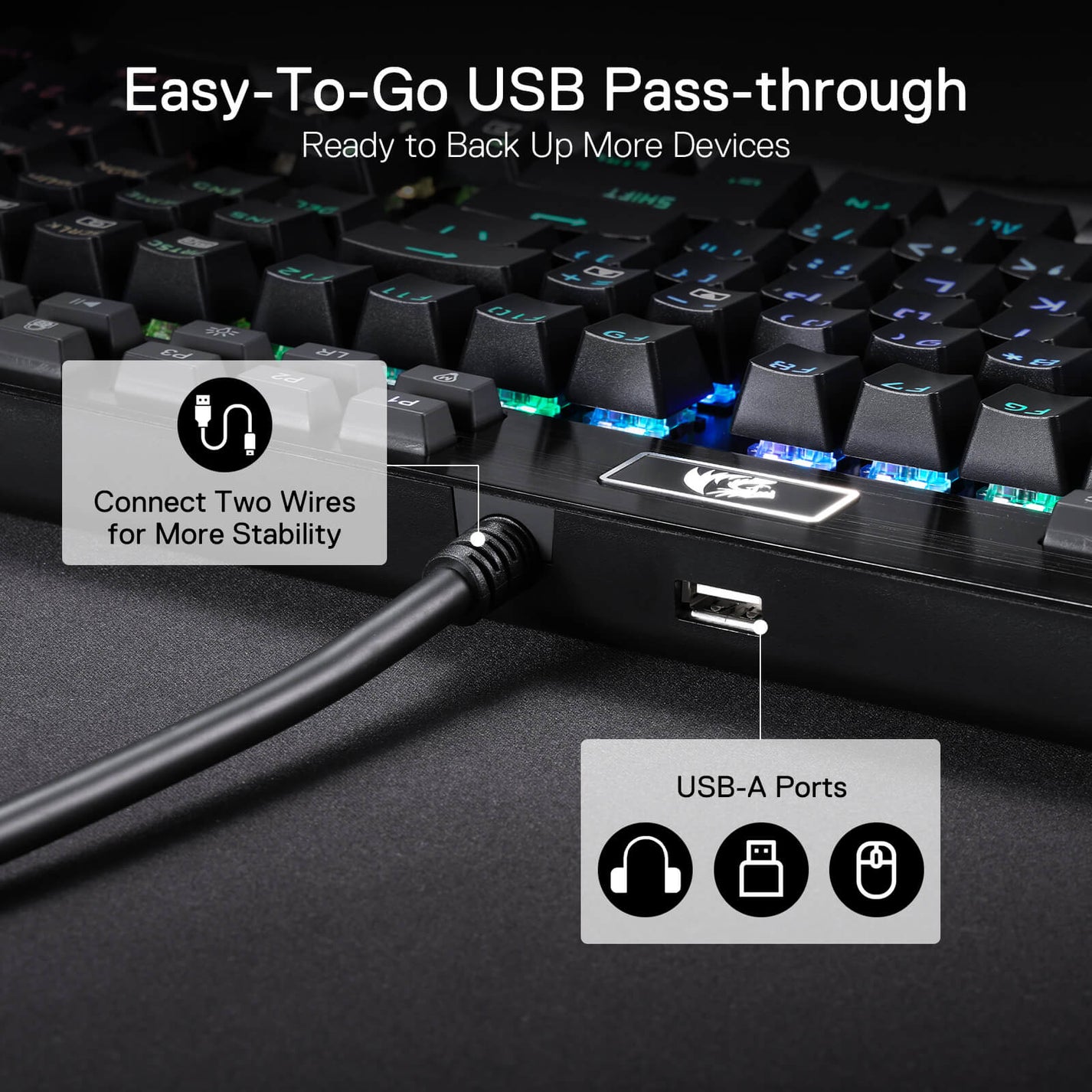 Redragon YAMA K550 Wired Aluminum RGB Gaming Keyboard – Redragonshop