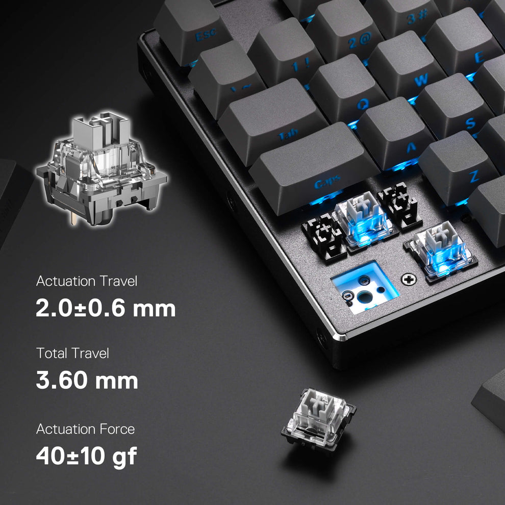 Redragon K556 PRO Wireless RGB Aluminum Keyboard with Black Side ...