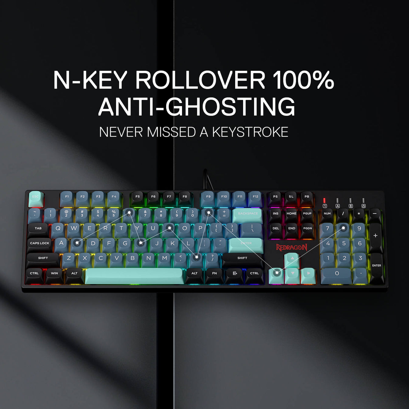 Redragon SURARA K582 SE RGB 104 Keys Mechanical Gaming Keyboard ...