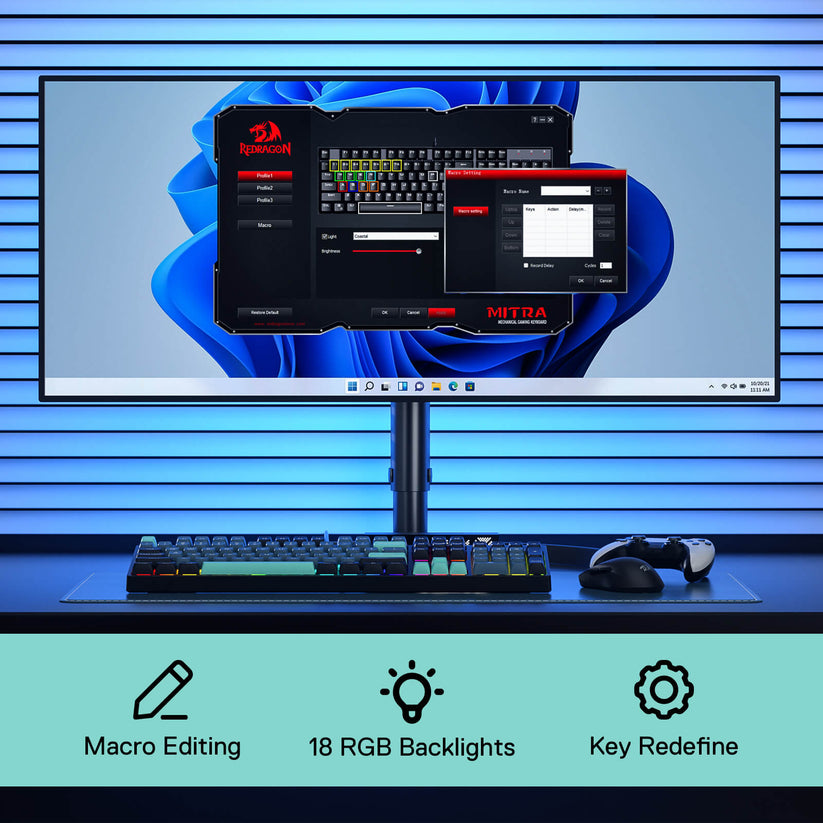 Redragon SURARA K582 SE RGB 104 Keys Mechanical Gaming Keyboard ...
