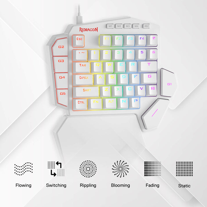 Redragon K585 DITI One-Handed Mechanical Gaming Keyboard | Left Hand ...