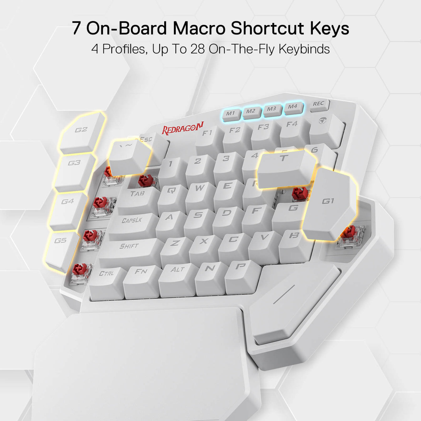 Redragon K585 DITI One-Handed Mechanical Gaming Keyboard | Left Hand ...