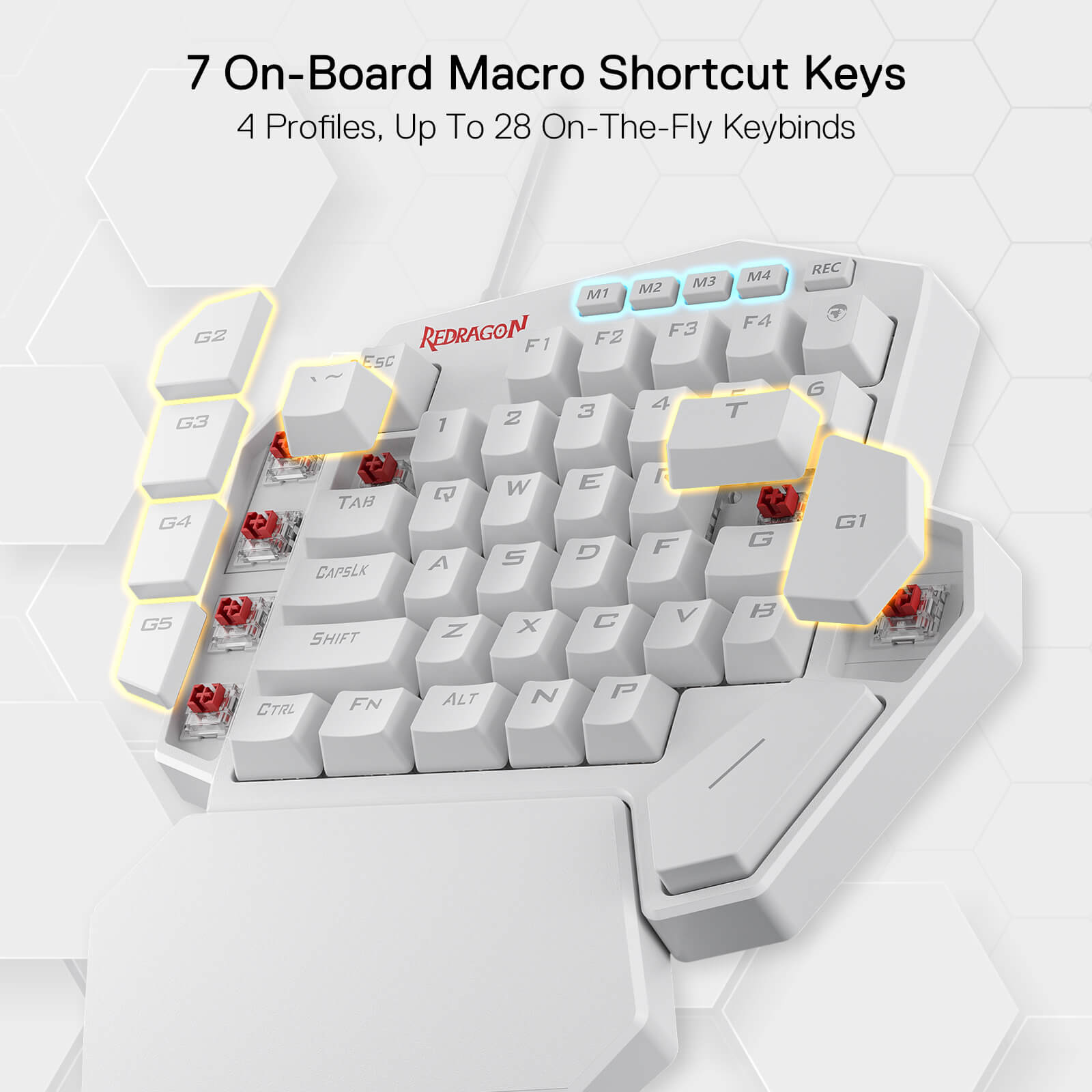 Redragon K585 DITI One-Handed Mechanical Gaming Keyboard | Left Hand ...