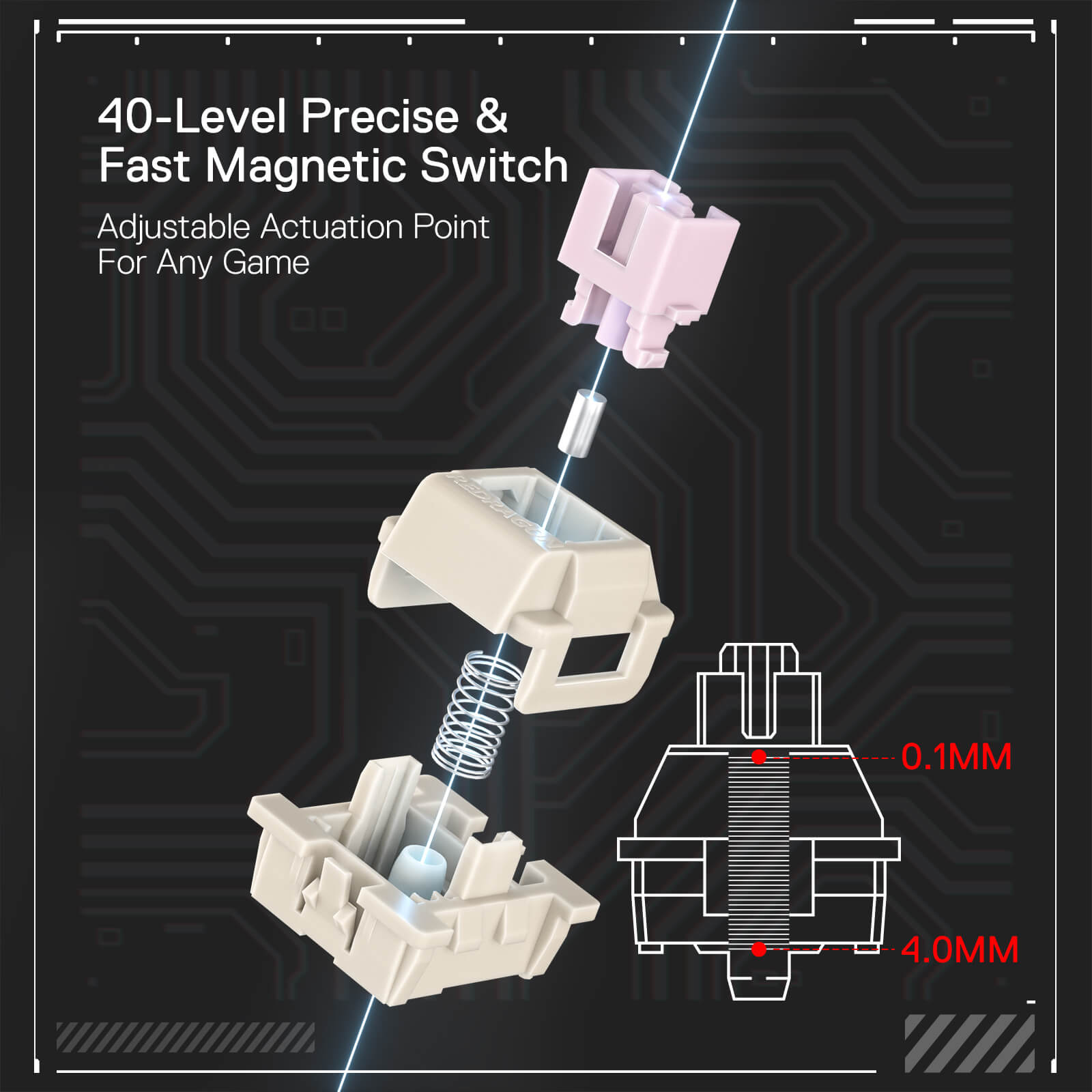 (Open Box) Redragon FIZZ K617 60 Rapid Trigger Magnetic Switch Gaming ...