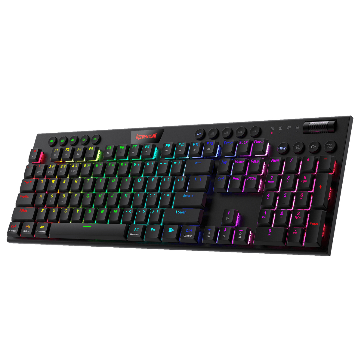 Redragon K618 Wireless Ultra-Thin Low Profile RGB Mechanical Keyboard ...