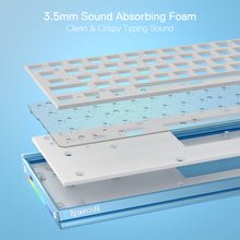 Redragon K641 SHACO PRO 65% Aluminum Mechanical Keyboard, Blue & Grey ...