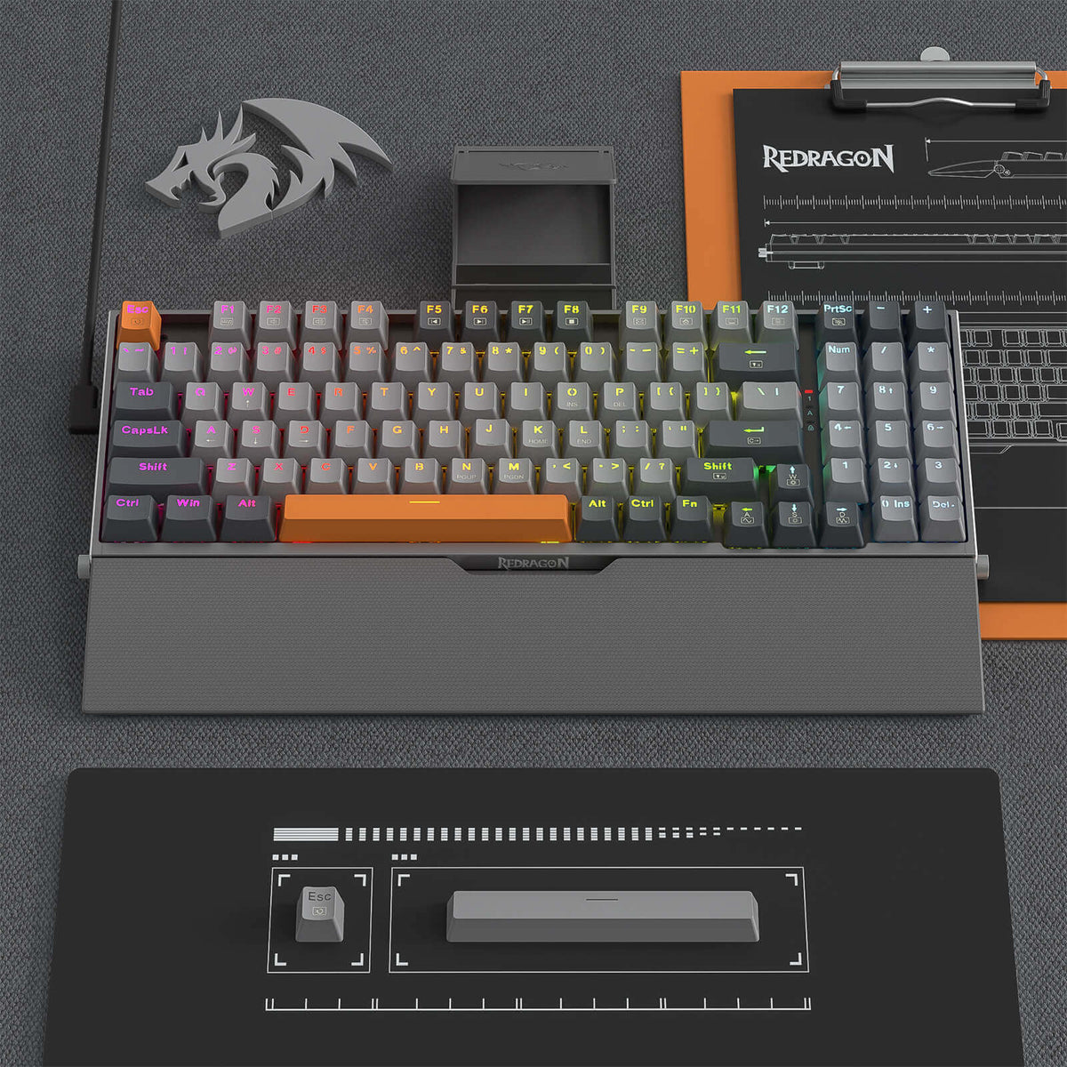 Redragon OLAF K648 90% Wired Aluminum RGB Gaming Keyboard – Redragonshop