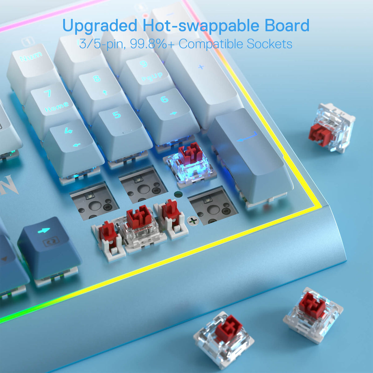 Redragon K654 104 Keys RGB Gaming Keyboard w/ Weighted Aluminum Frame – Redragonshop