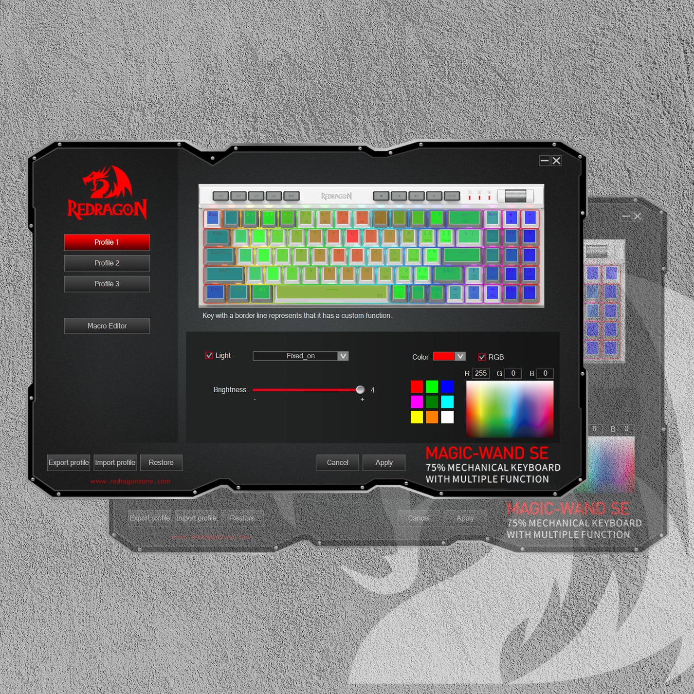 Redragon K655 75% RGB Wired Mechanical Gaming Keyboard – Redragonshop