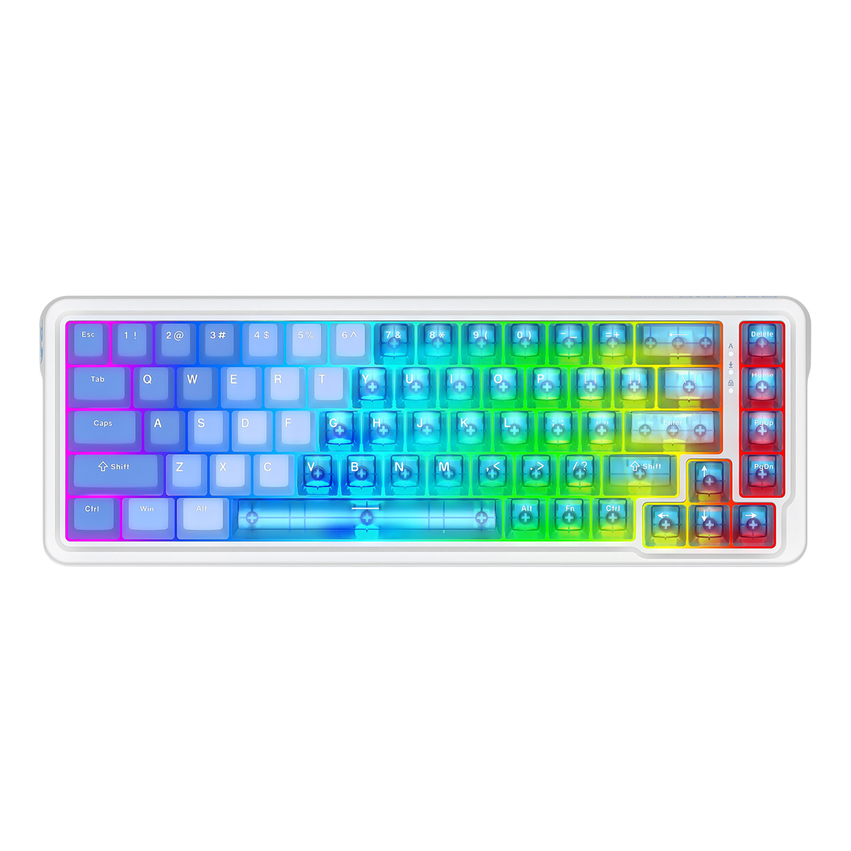 Redragon NOVA K709 HE Transparent Blue 65% Rapid Trigger Magnetic ...