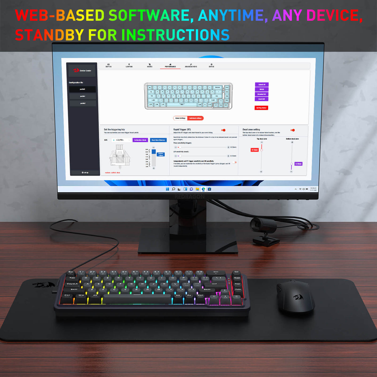 Redragon NOVA K709 HE 65% Rapid Trigger Magnetic Switch Gaming Keyboard ...