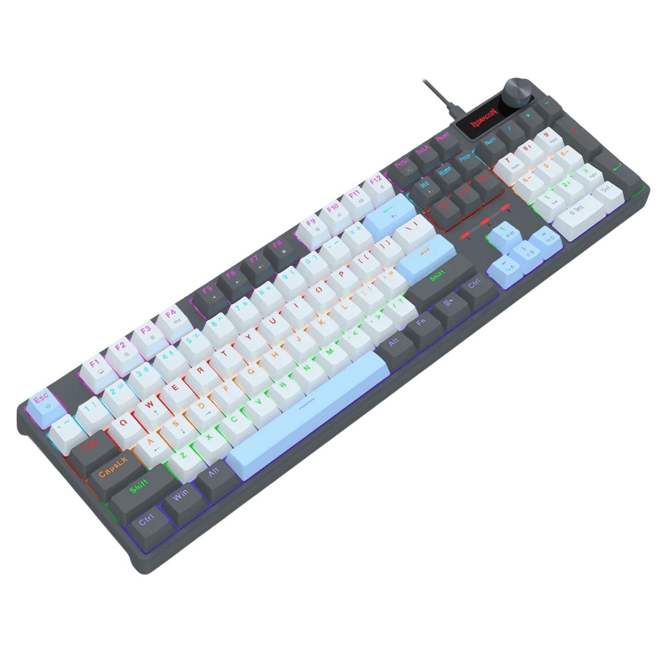 Redragon CAESURA K718 104 Keys Rainbow Backlit Wired Mechanical ...