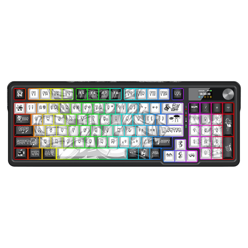 Redragon ARTEMIS K719 PRO 96% Black Graffiti Mechanical Keyboard ...