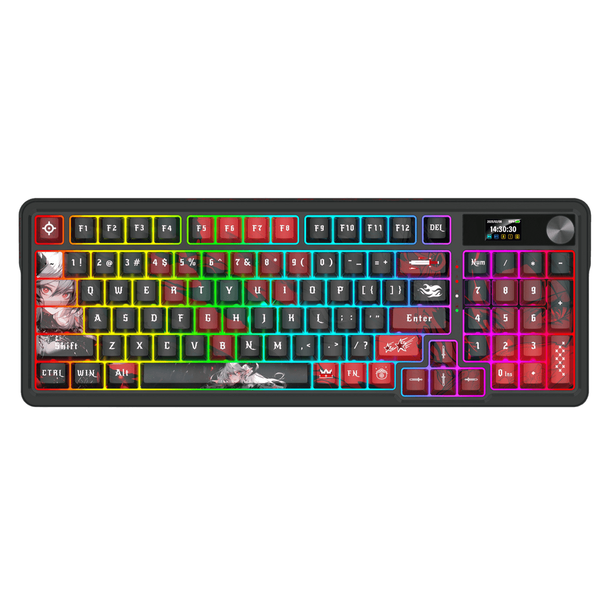 Redragon ARTEMIS K719 PRO 96% Anime Keyboard w/Smart Display & Knob ...