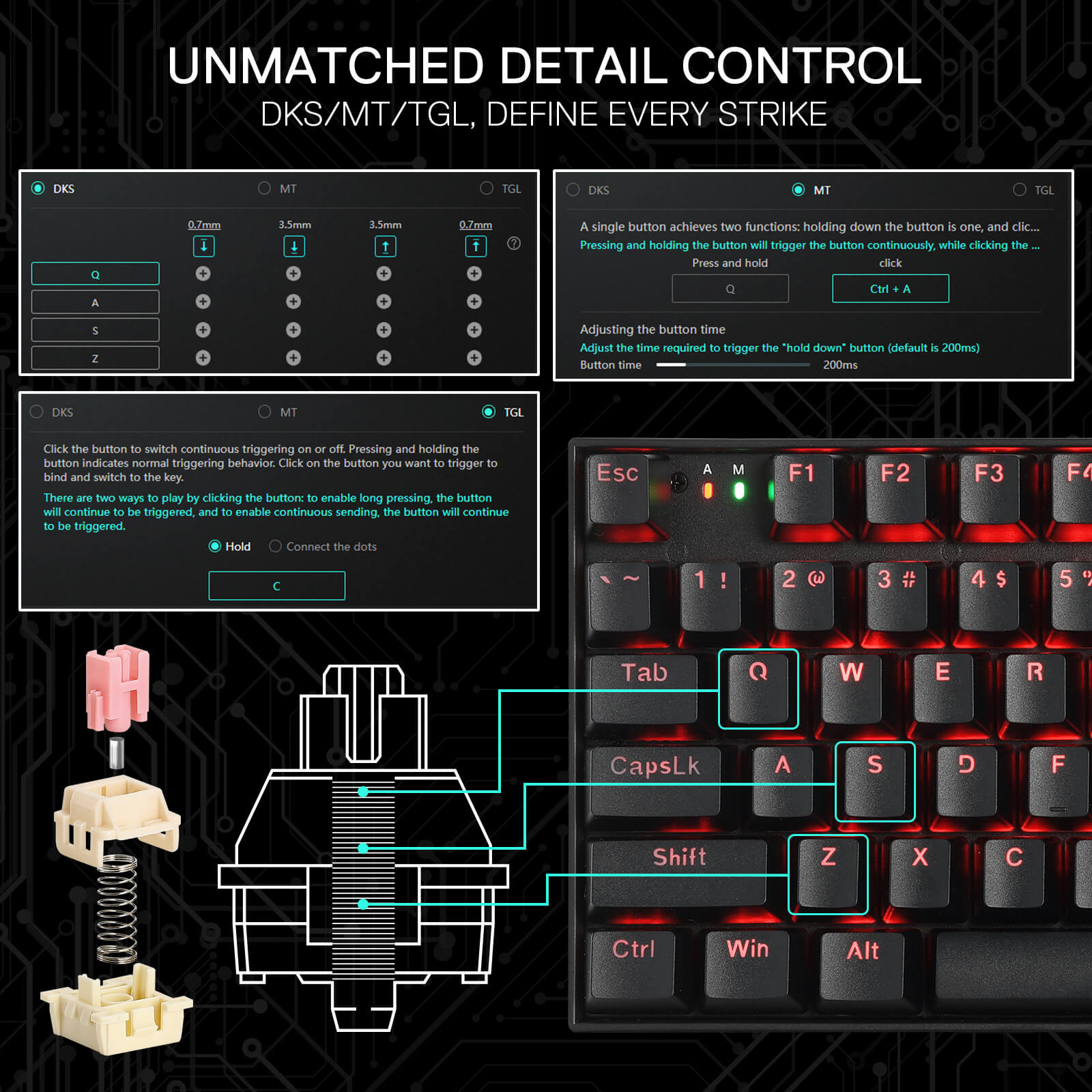 Redragon NEPHRITE K736 PRO 94 Keys Rapid Trigger Magnetic HE Gaming Keyboard – Redragonshop