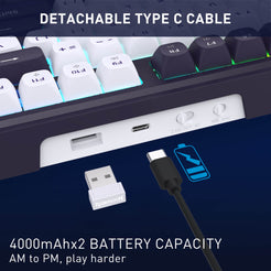 Redragon ANTONIUM K745 PRO 108 Keys Wireless Gasket Mechanical Keyboard ...