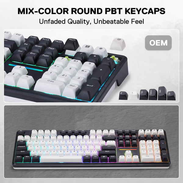 Redragon ANTONIUM K745 PRO 108 Keys Wireless Gasket Mechanical Keyboard ...