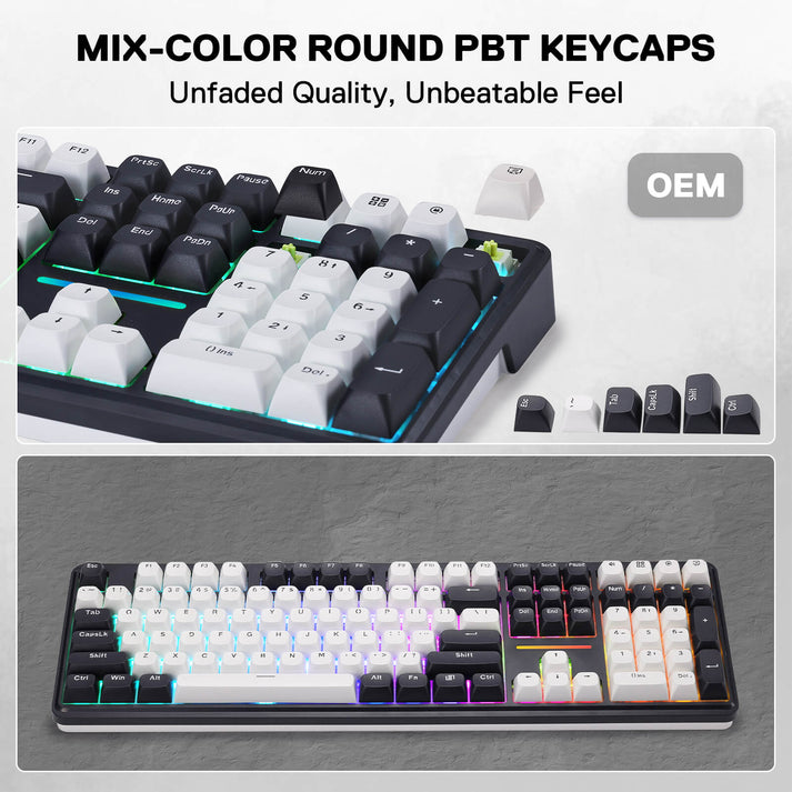 Redragon ANTONIUM K745 PRO 108 Keys Wireless Gasket Mechanical Keyboard ...