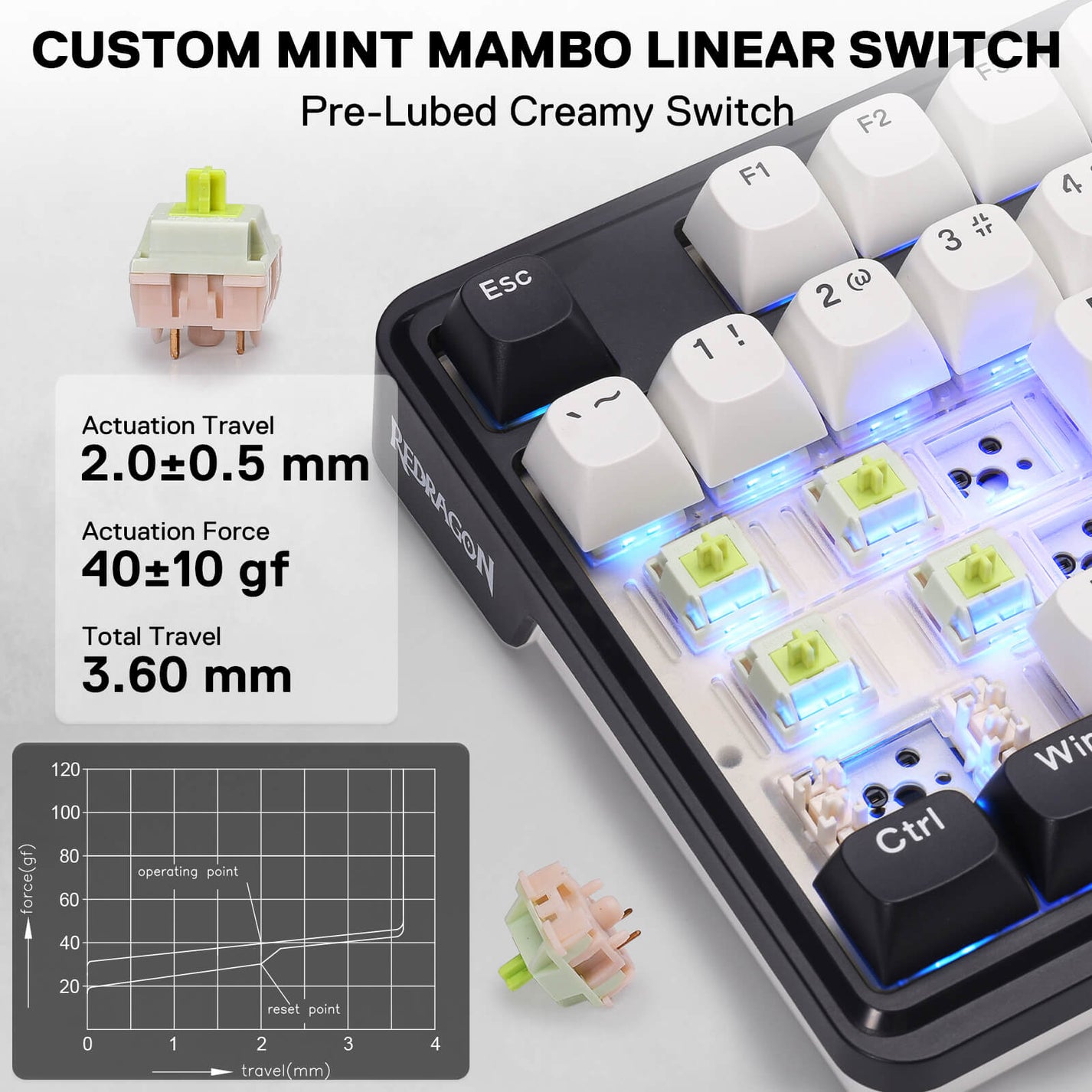 Redragon ANTONIUM K745 PRO 108 Keys Wireless Gasket Mechanical Keyboard ...