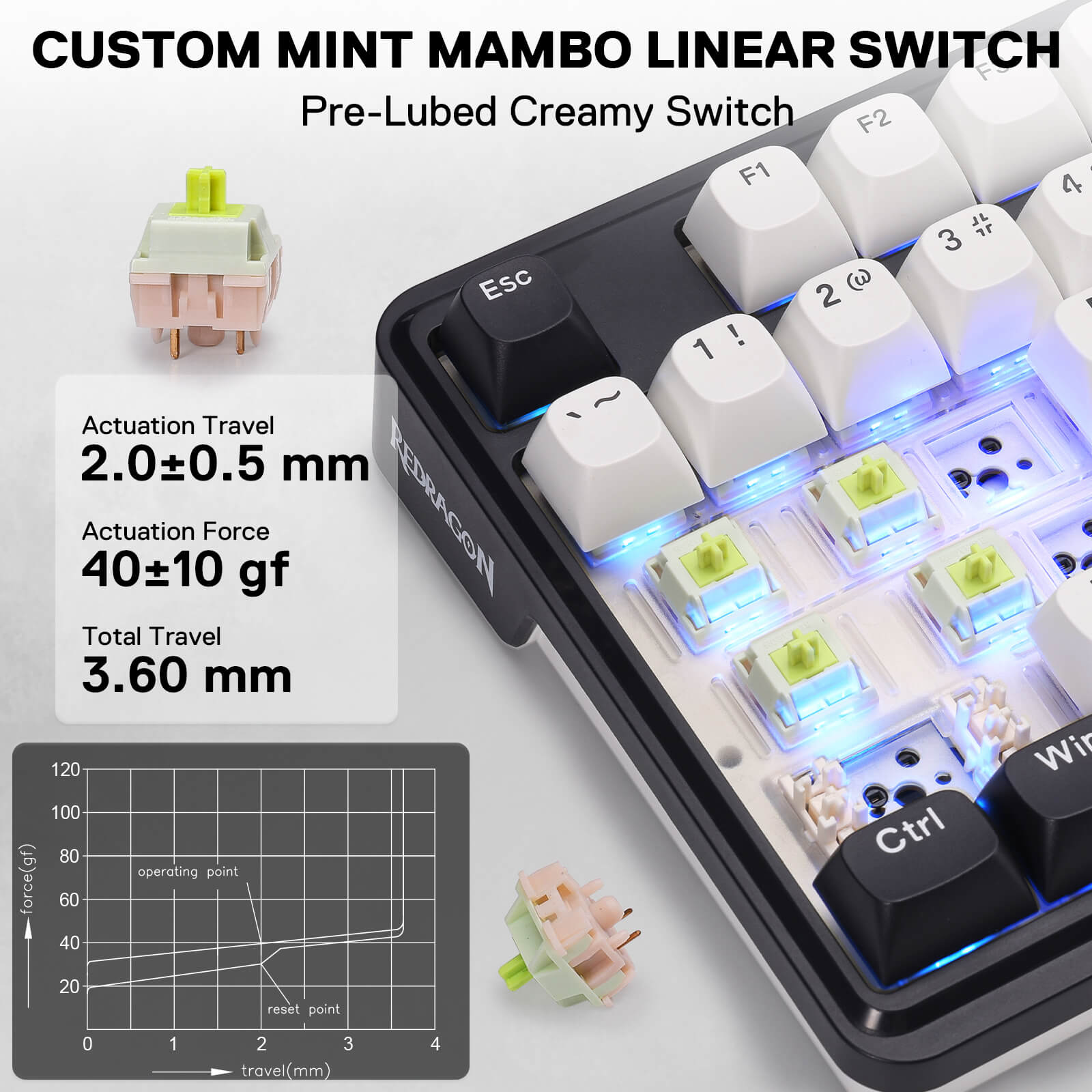 Redragon ANTONIUM K745 PRO 108 Keys Wireless Gasket Mechanical Keyboard ...