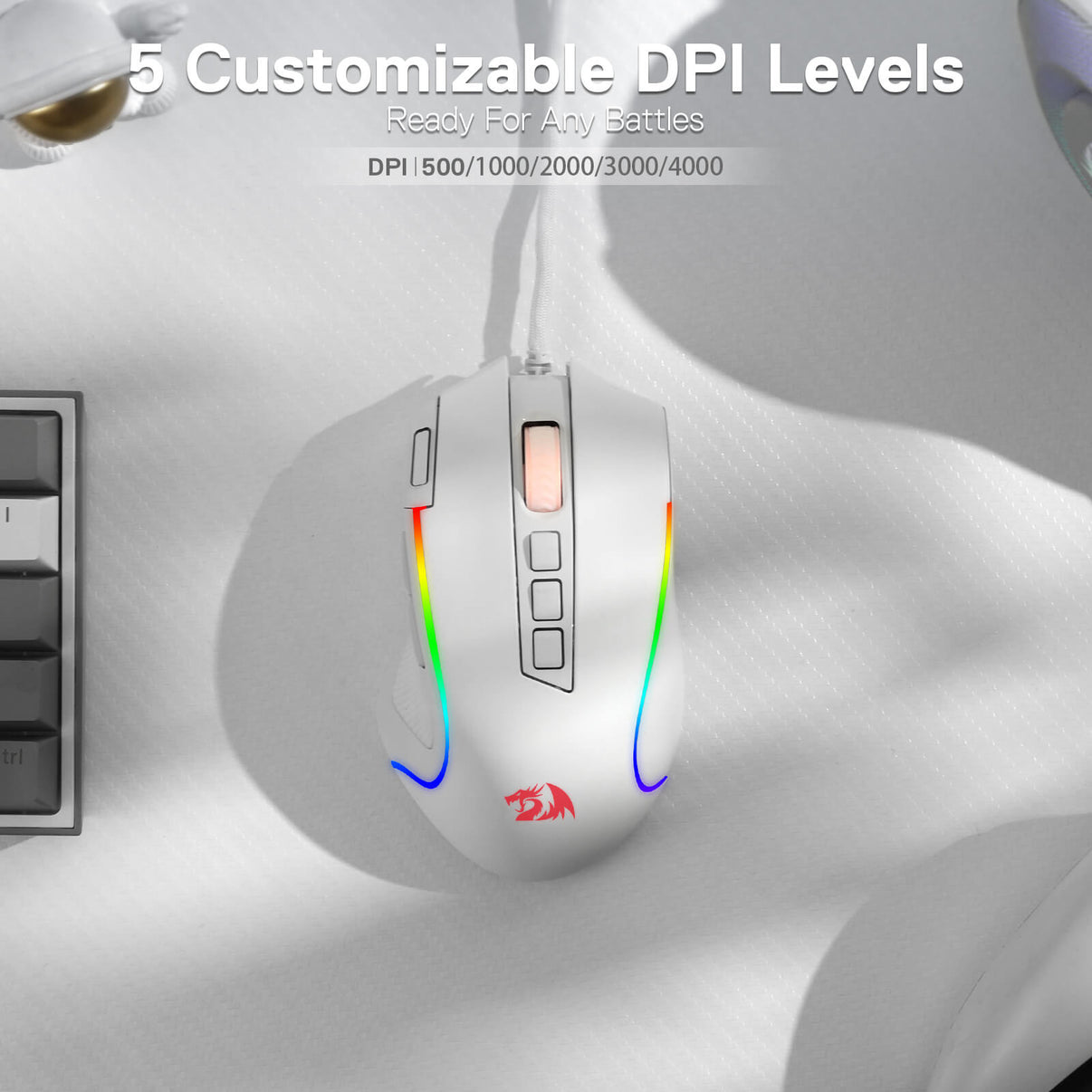 Redragon M612 Predator RGB Gaming Wired Mouse | 8000 DPI Optical Mouse ...