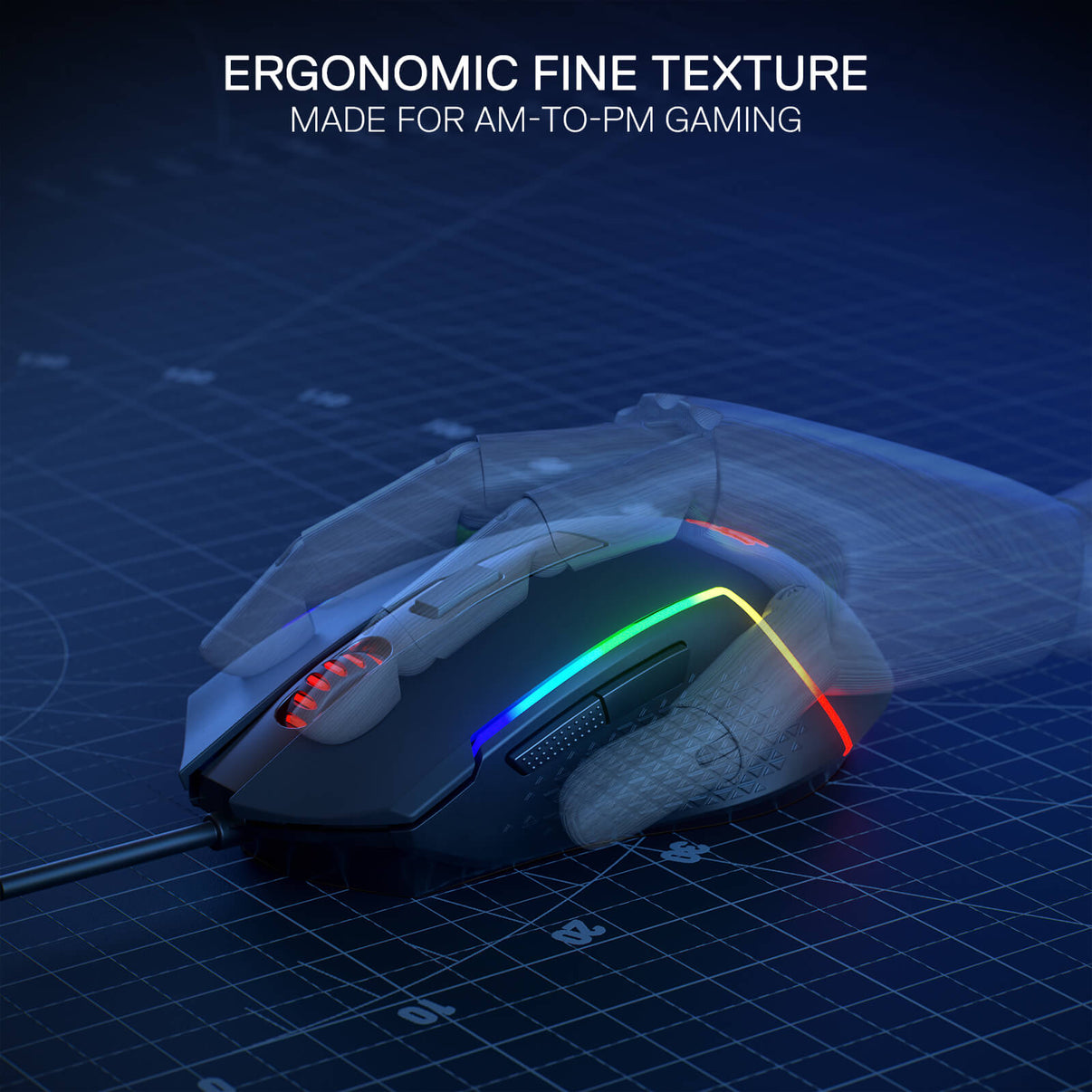 Redragon M616 TRIDENT RGB Gaming Wired Mouse | 10000 DPI Optical Mouse ...