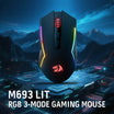 Redragon M693 LIT RGB Wireless Gaming Mouse for FPS & Competitive Play ...