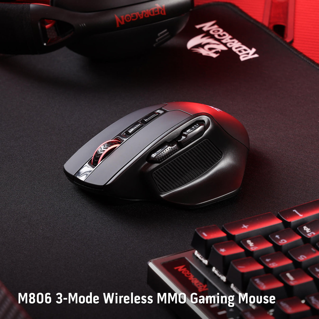 Redragon M806 Bullseye Wireless Gaming Mouse w/ 3-Mode Connection ...