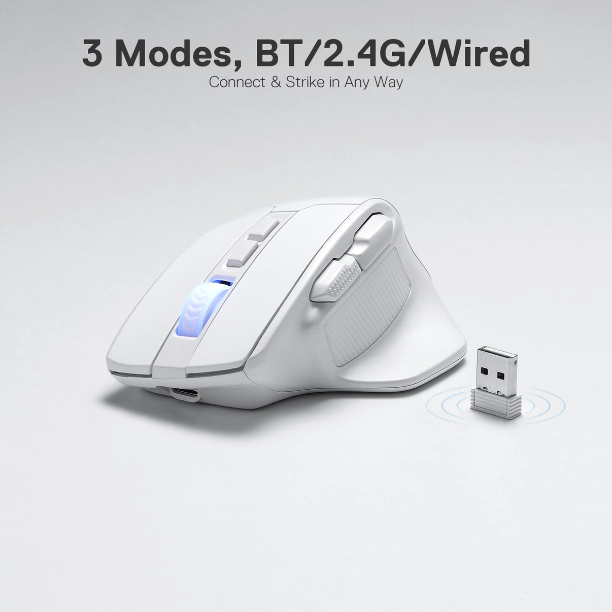 Redragon M806 Bullseye Wireless Gaming Mouse w/ 3-Mode Connection ...