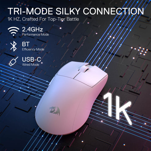 Redragon K1NG M916 STD 1K Hz 3-Mode Wireless Gaming Mouse – Redragonshop