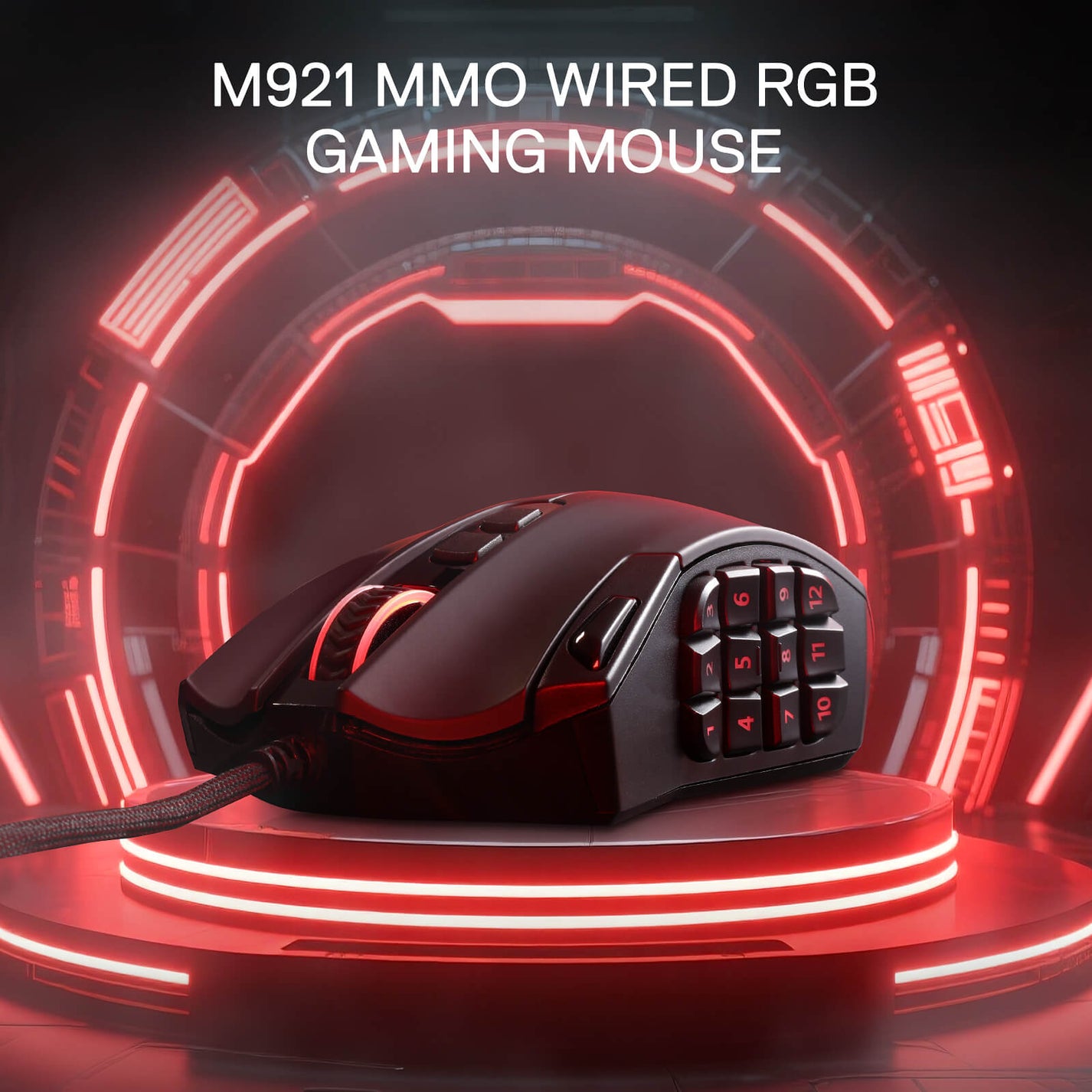 Redragon M921 AZZINOTH RGB MMO Gaming Mouse | 18 Programmable Buttons – Redragonshop