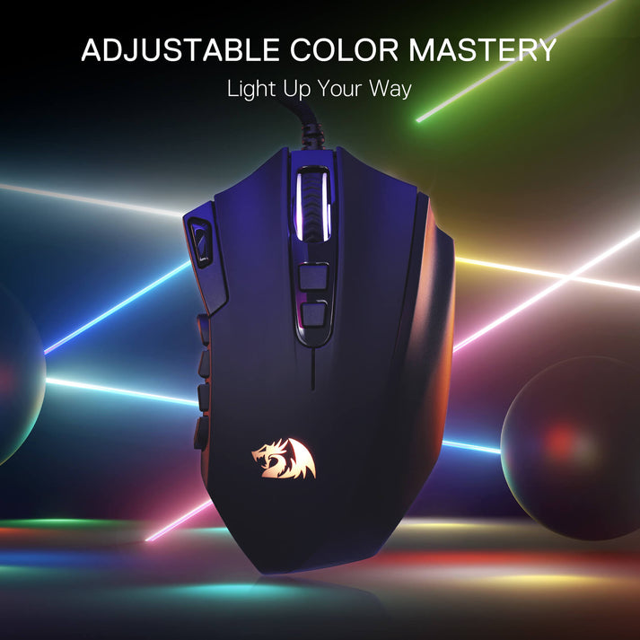 Redragon M921 AZZINOTH RGB MMO Gaming Mouse | 18 Programmable Buttons ...