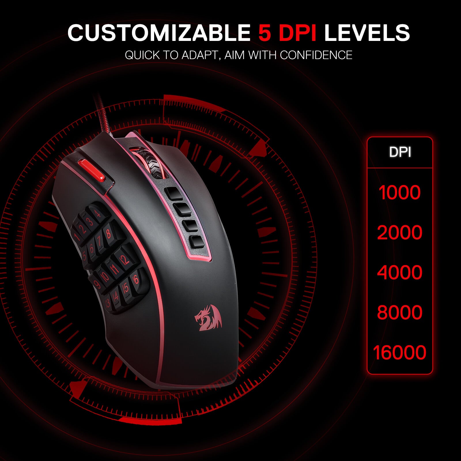 Redragon Legend Chroma M990 RGB MMO Gaming Mouse – Redragonshop